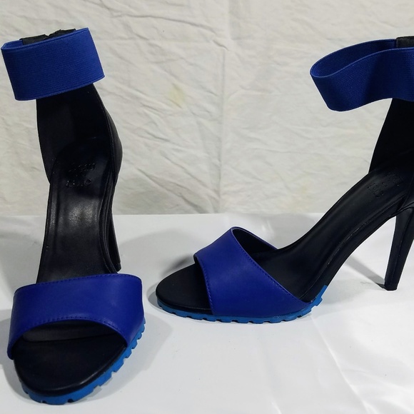 Beau + Ashe | Shoes | New Beau Ashe Royal Blue Black Heel Sz 9 | Poshmark
